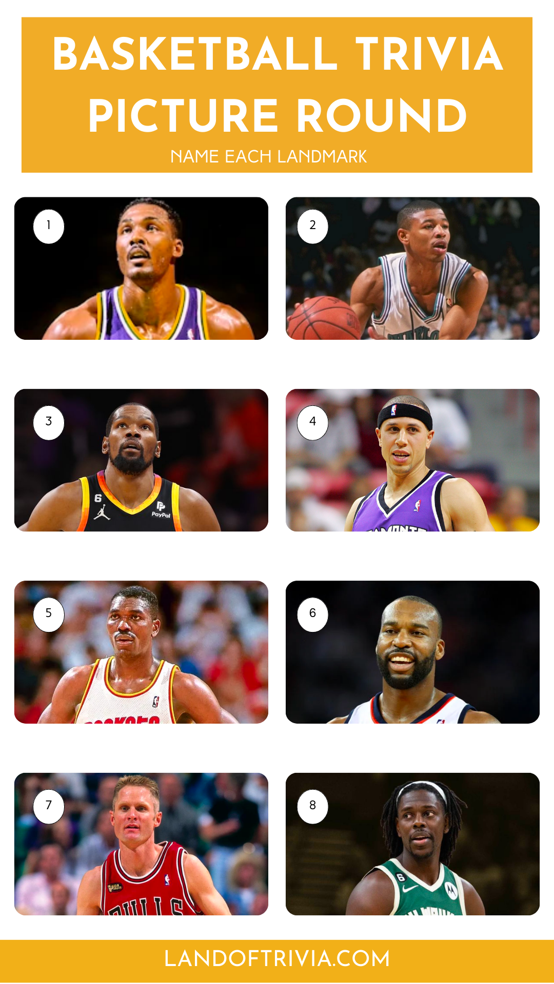 80 NBA Basketball Trivia Questions (With Picture Round!) - Land of Trivia